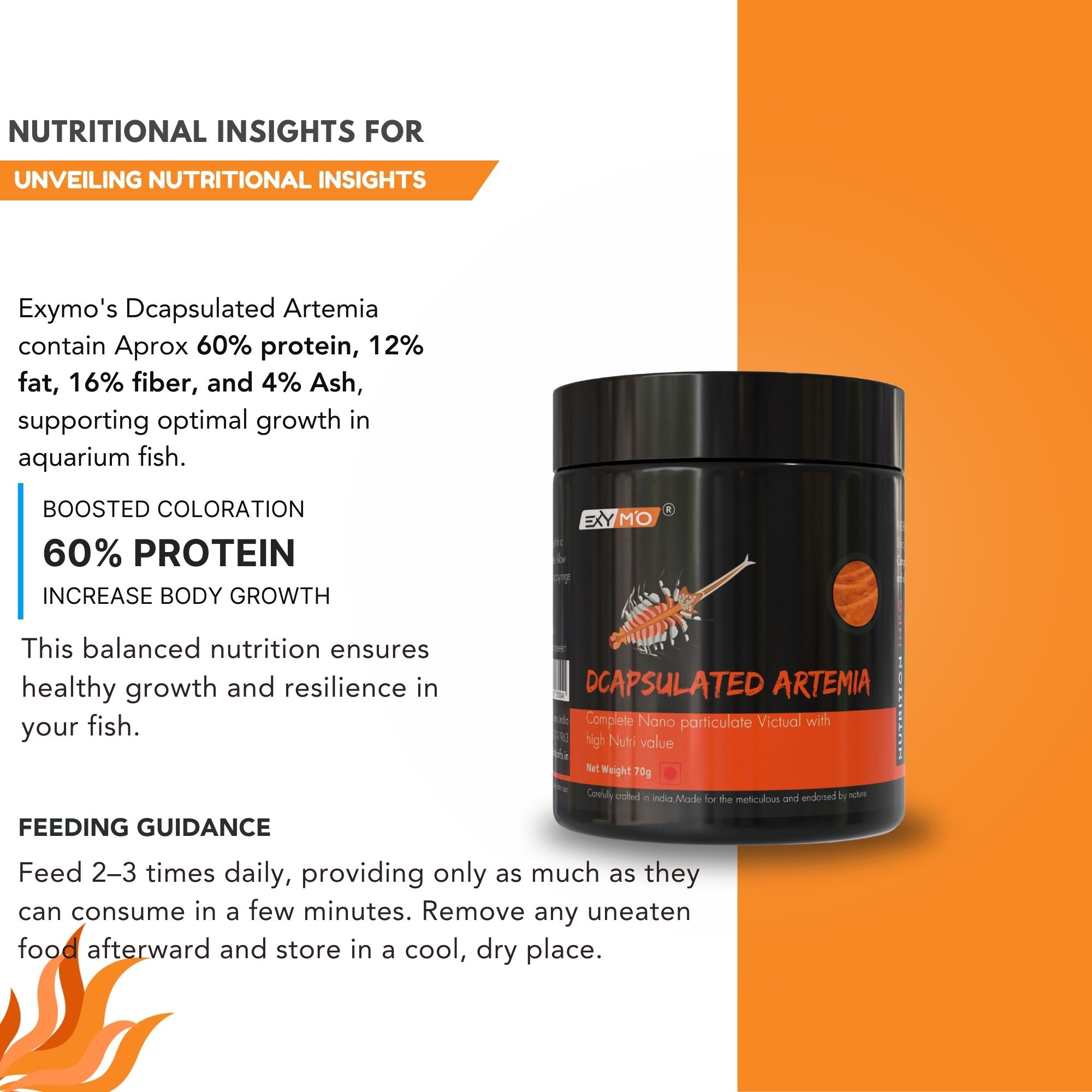 DECAPSULATED ARTEMIA - 70g - EXYMO