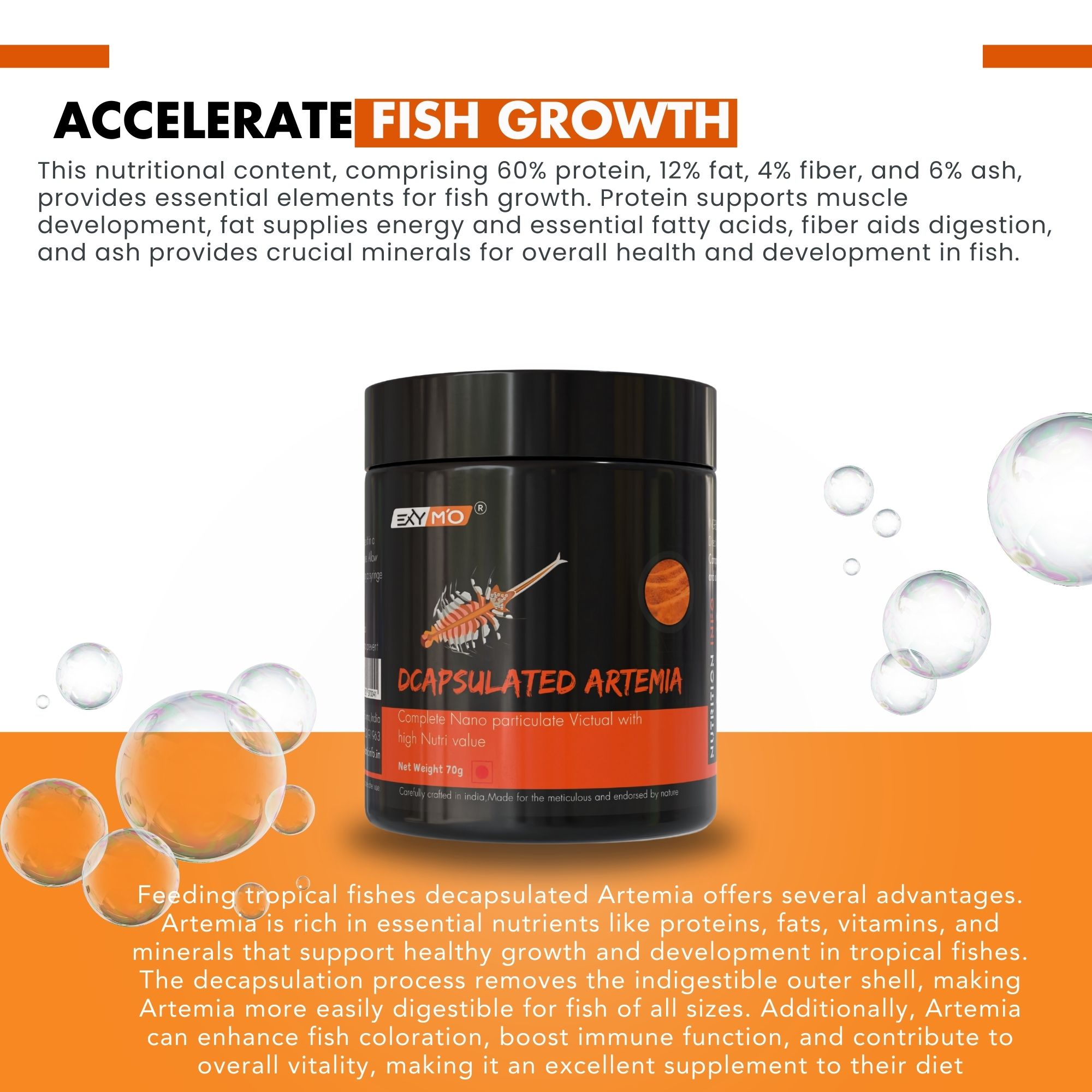 DECAPSULATED ARTEMIA - 70g - EXYMO